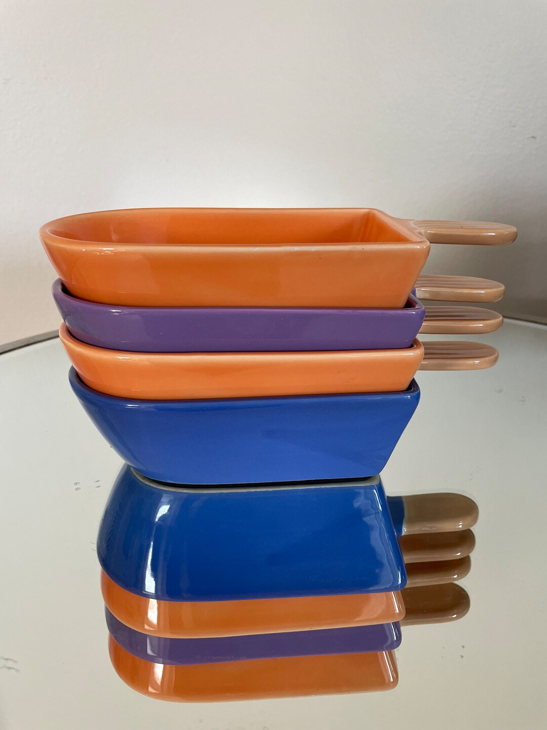 Vintage Popsicle Stick Ice Cream Bowls / Kitschy / Colorful / Knobler ...