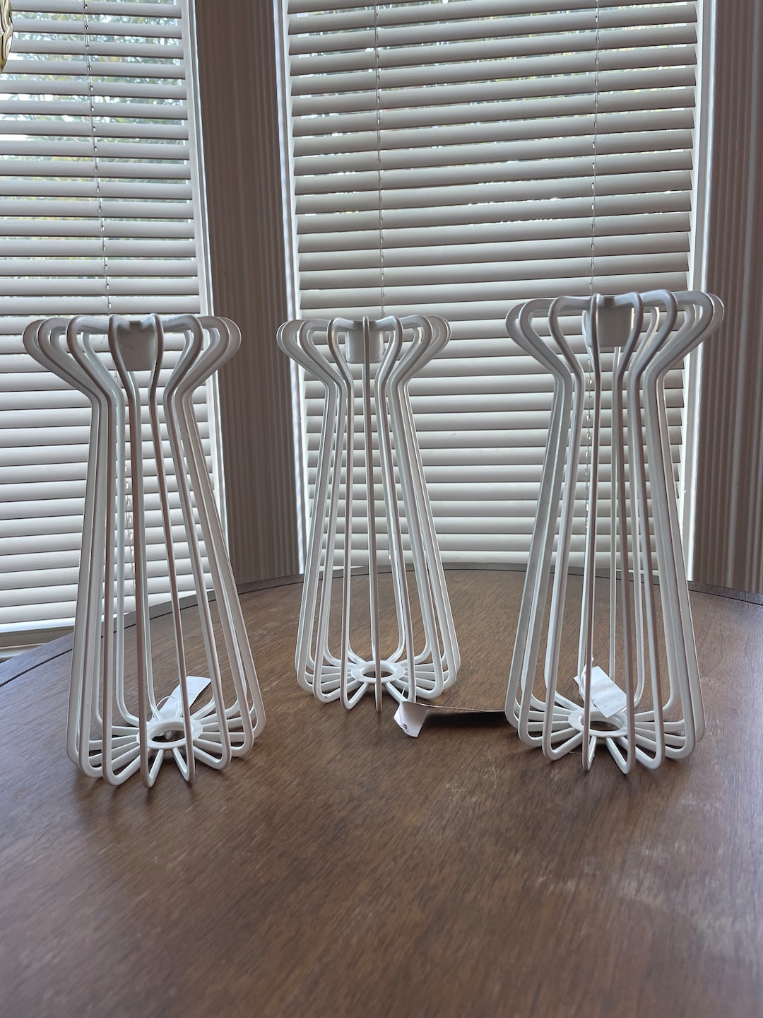 Vintage White Ikea Tradig Wire Taper Candle Holders by Ehlen Johansson ...