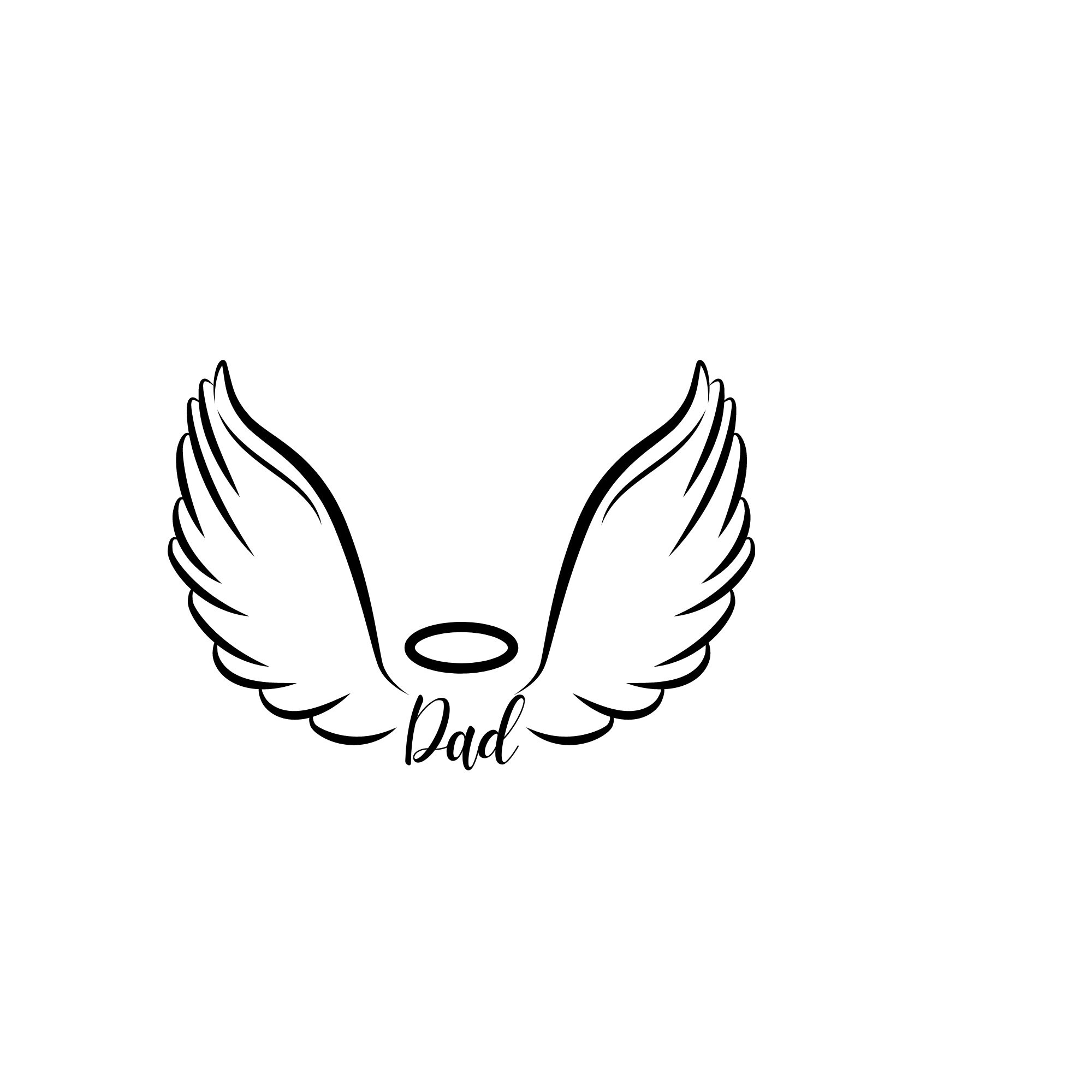 Dad Angel Wings SVG - Etsy