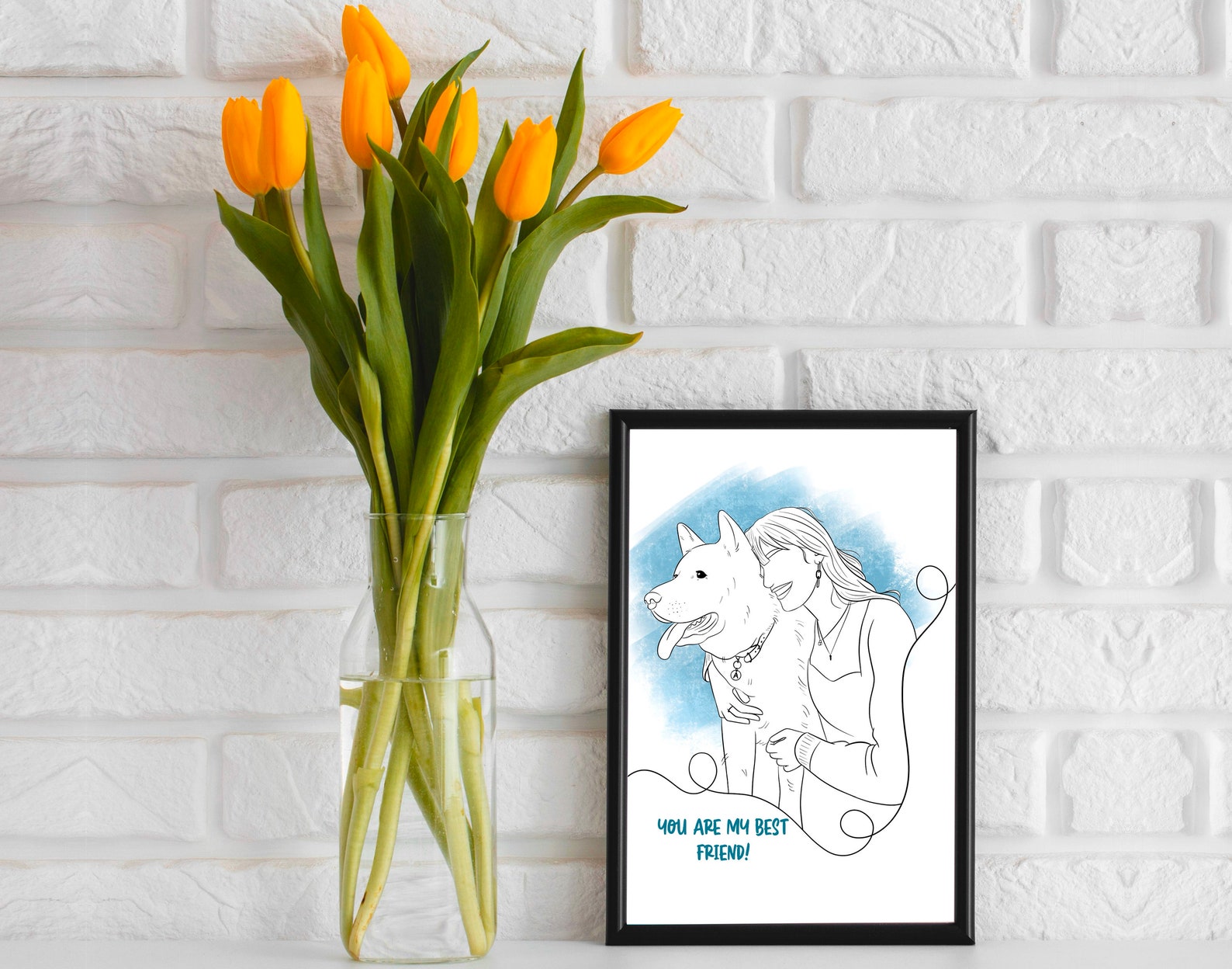 Custom Line Drawing Family Gift Line Art Personalized Gift Family ...