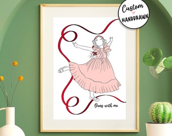 Custom Line Drawing Family Gift Line Art Personalized Gift Family ...