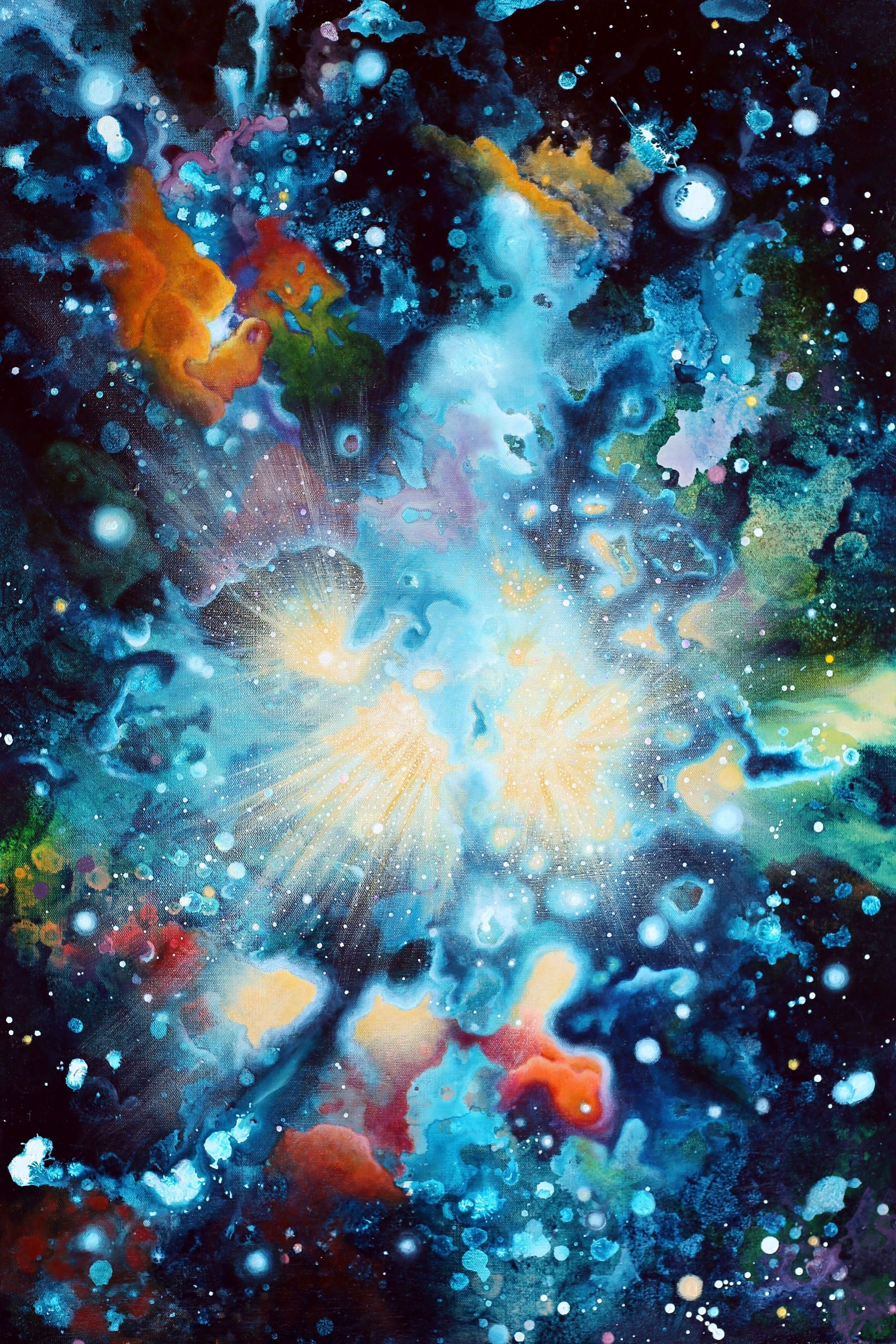Enlightenment Abstract Art Print: Tranquil Blue Spiritual Painting - Etsy