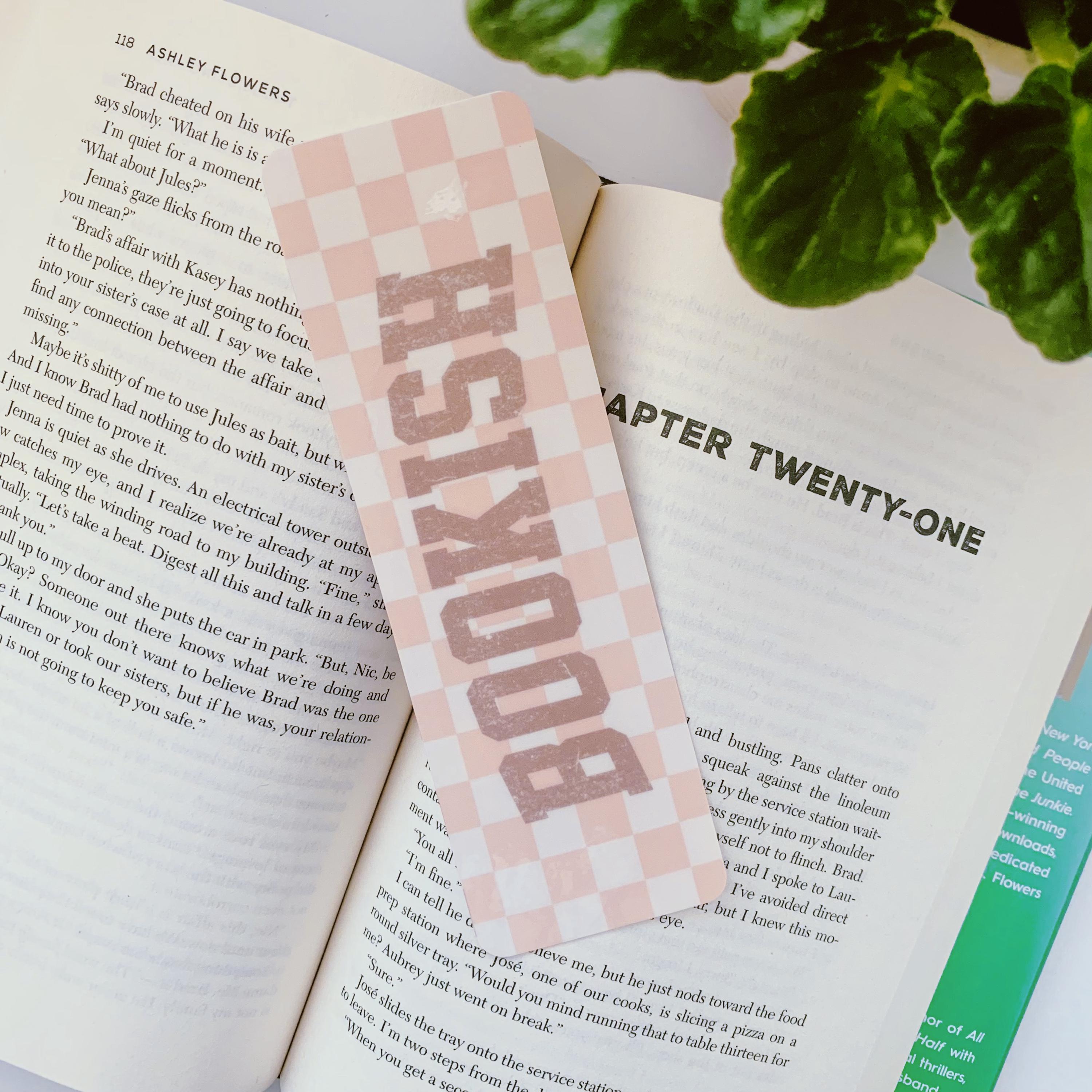Reader Bookmarks L Colorful Checkered Bookish Bookmark Set L Bookworm ...