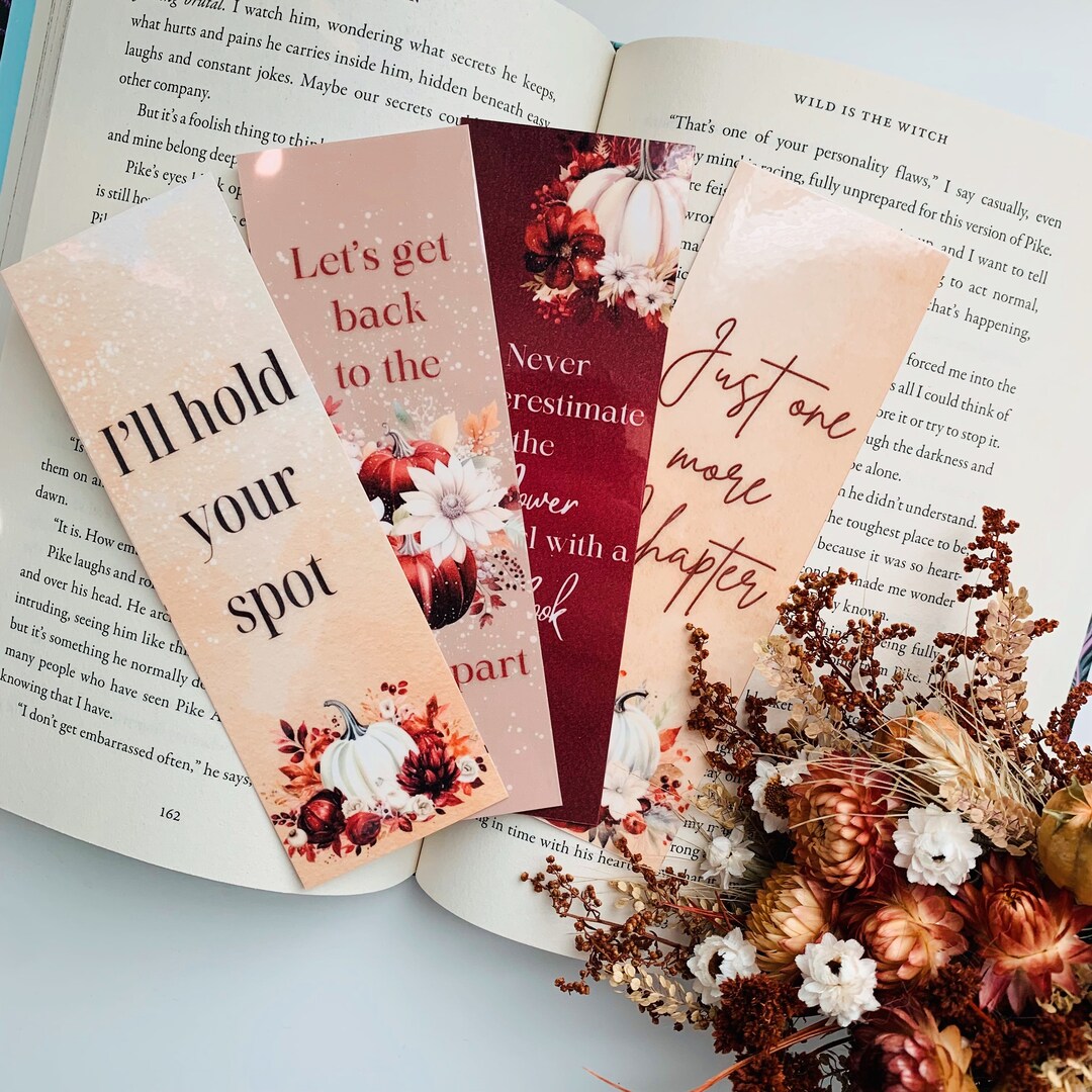Autumn Reading Bookmarks L Fall Themed Bookmarks - Etsy