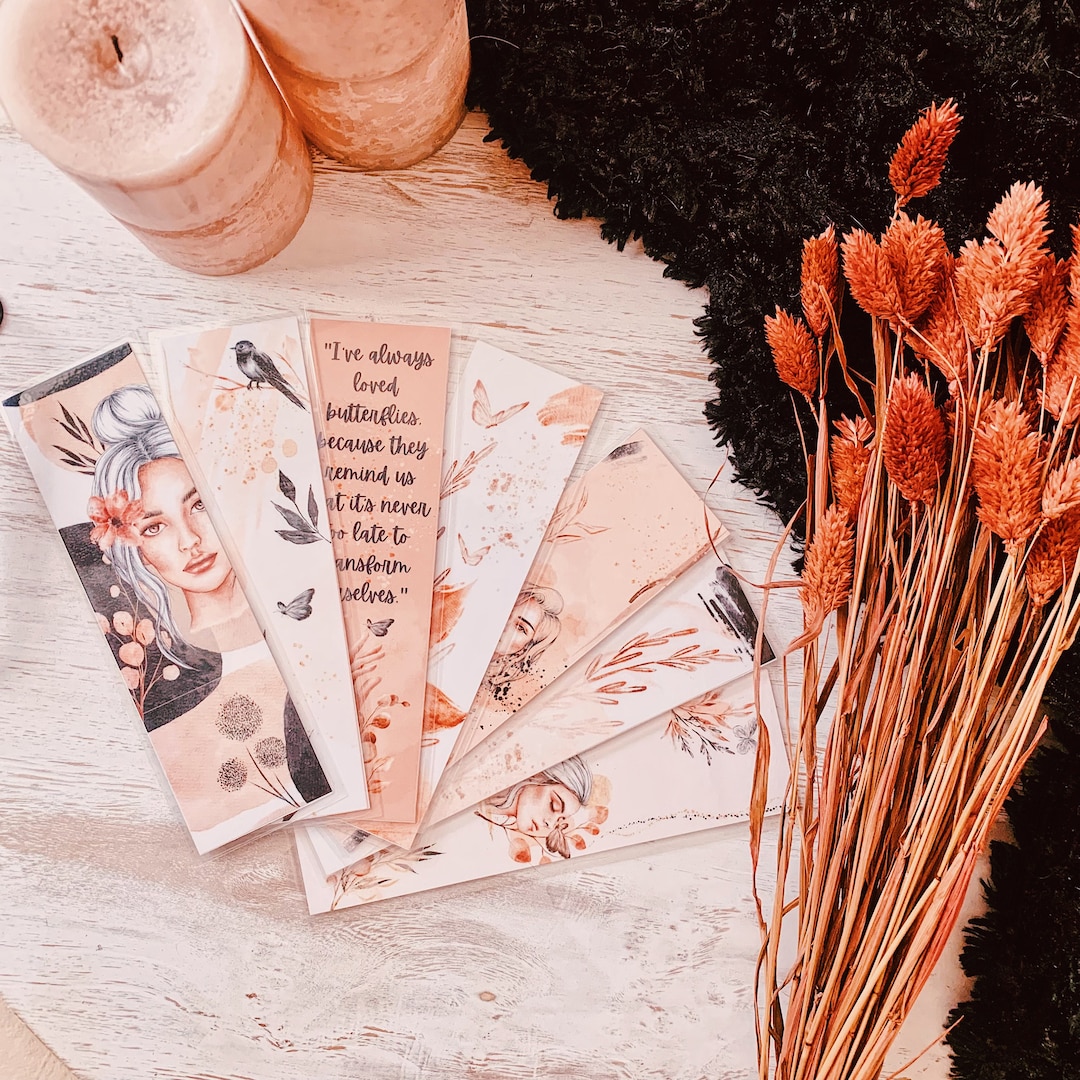 Floral Bookmarks Nature Bookmarks Boho Bookmarks Bookmarks - Etsy
