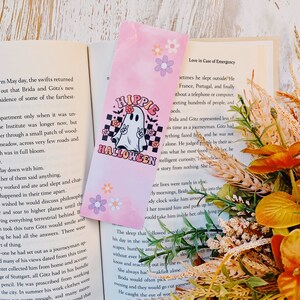 Retro Halloween Bookmarks L Hippie Ghost Bookmarks - Etsy