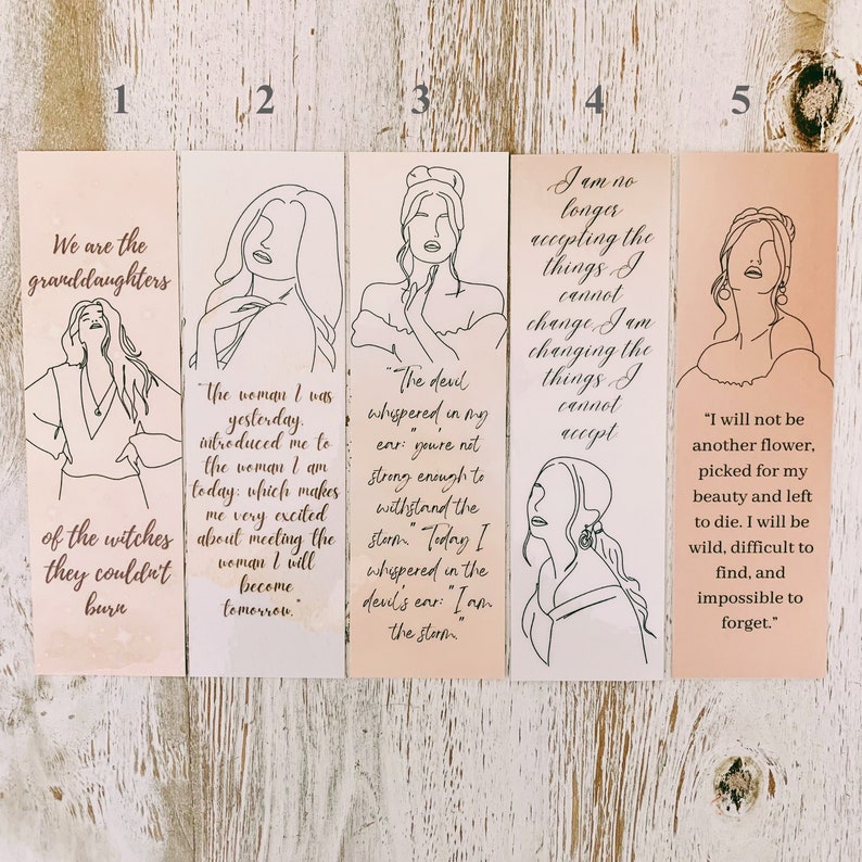 Inspiring Women Quote Bookmarks - Etsy