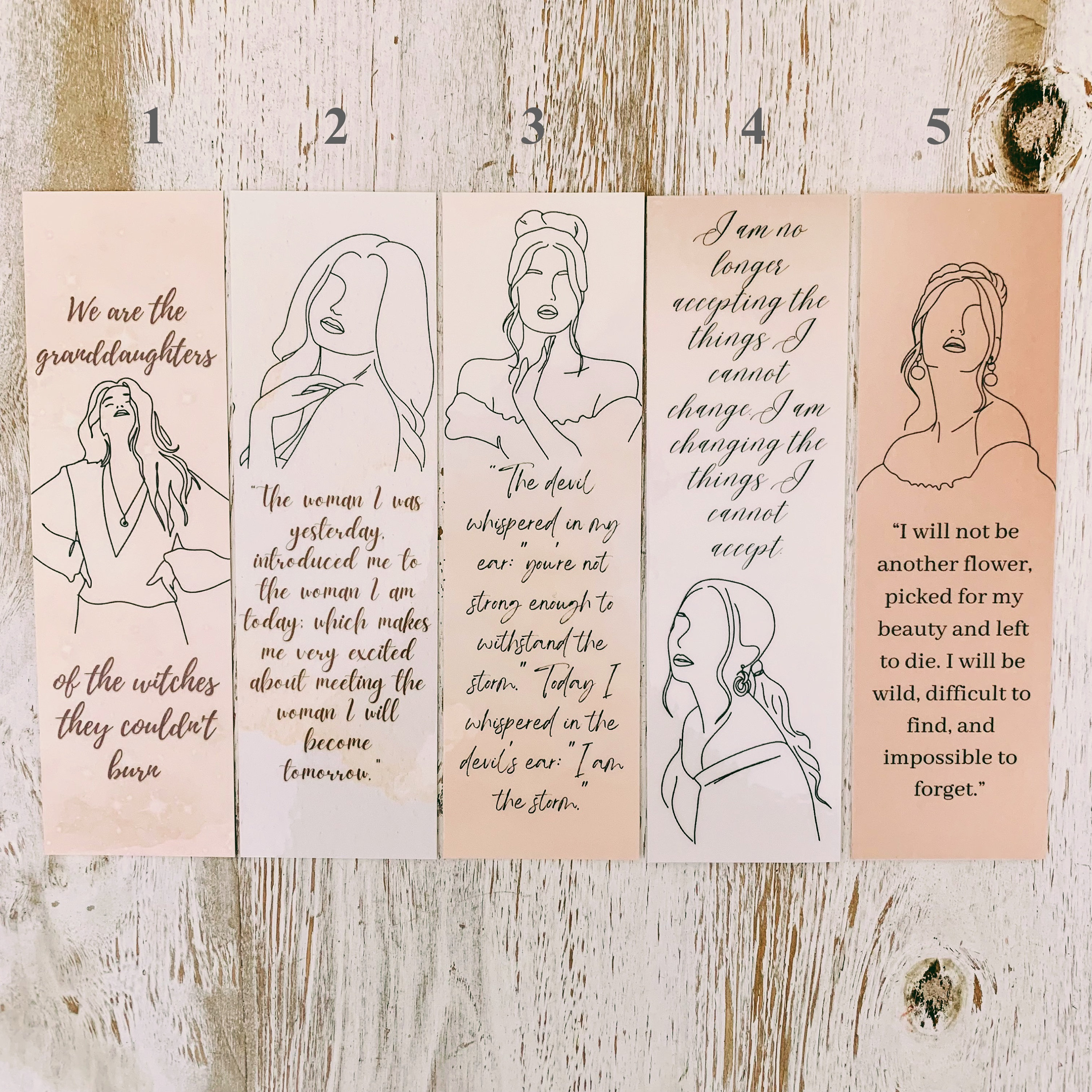 Inspiring Women Quote Bookmarks - Etsy