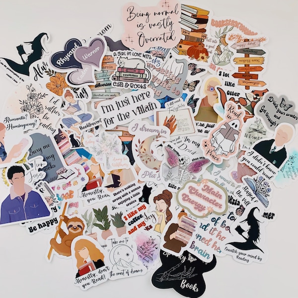 Bookish Stickers - Etsy