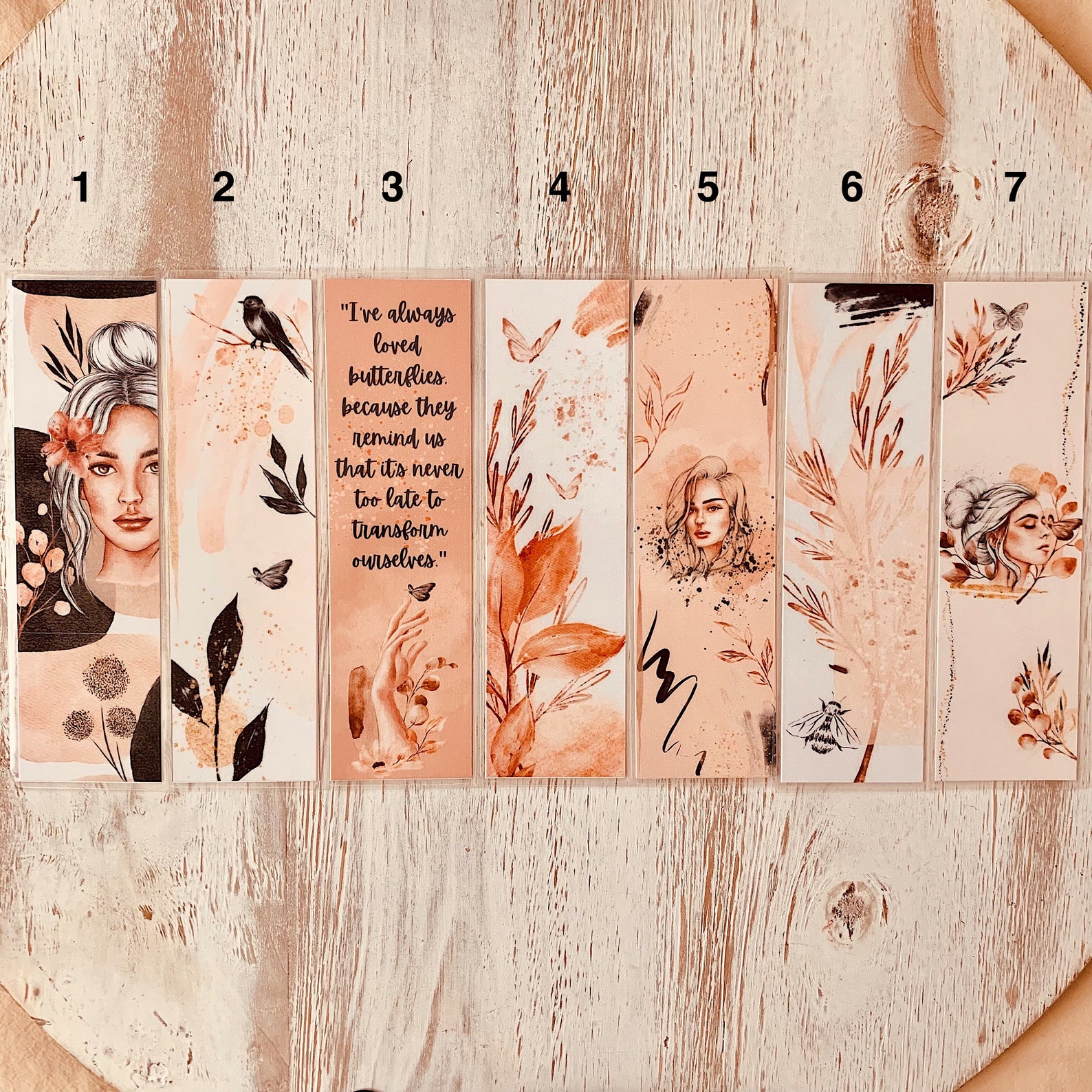 Floral Bookmarks Nature Bookmarks Boho Bookmarks Bookmarks - Etsy