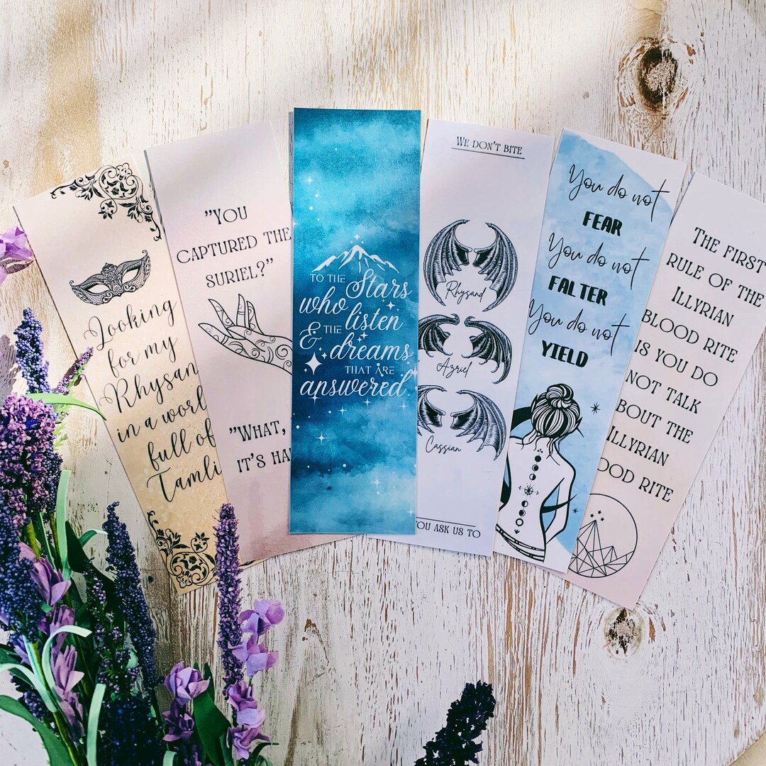 ACOTAR Series Bookmarks L ACOTAR Quotes - Etsy