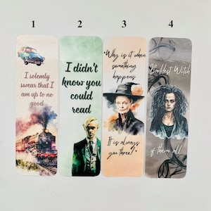 World of Magic Bookmarks L Wizarding World Bookmarks - Etsy