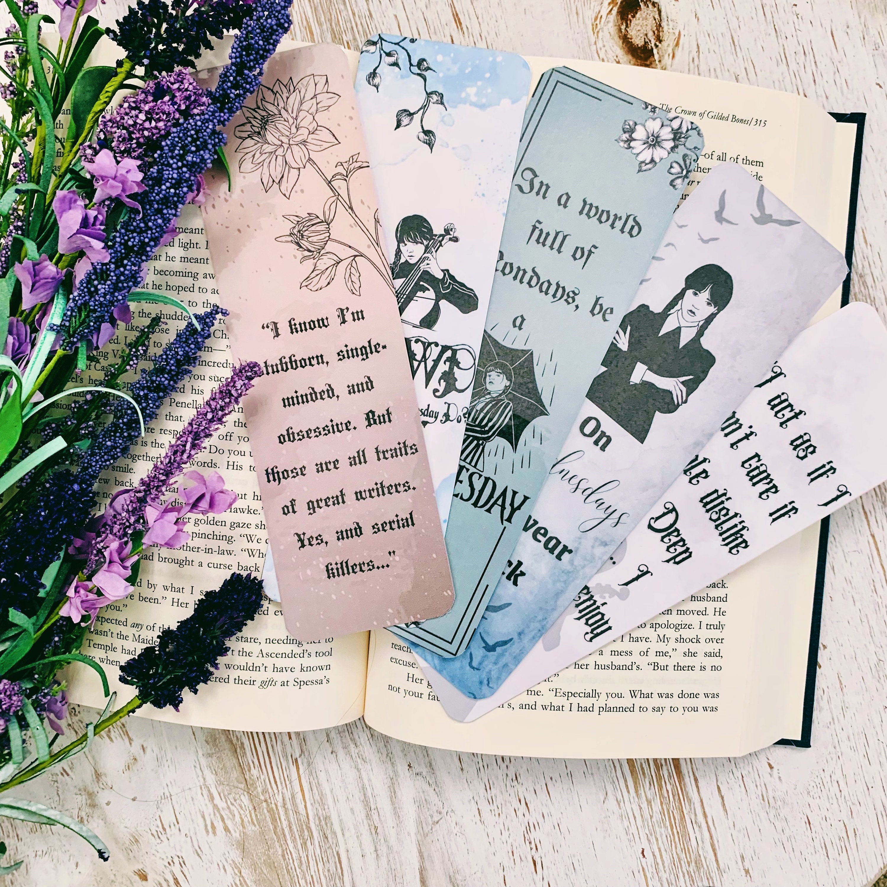 Wednesday Addams Bookmarks - Etsy