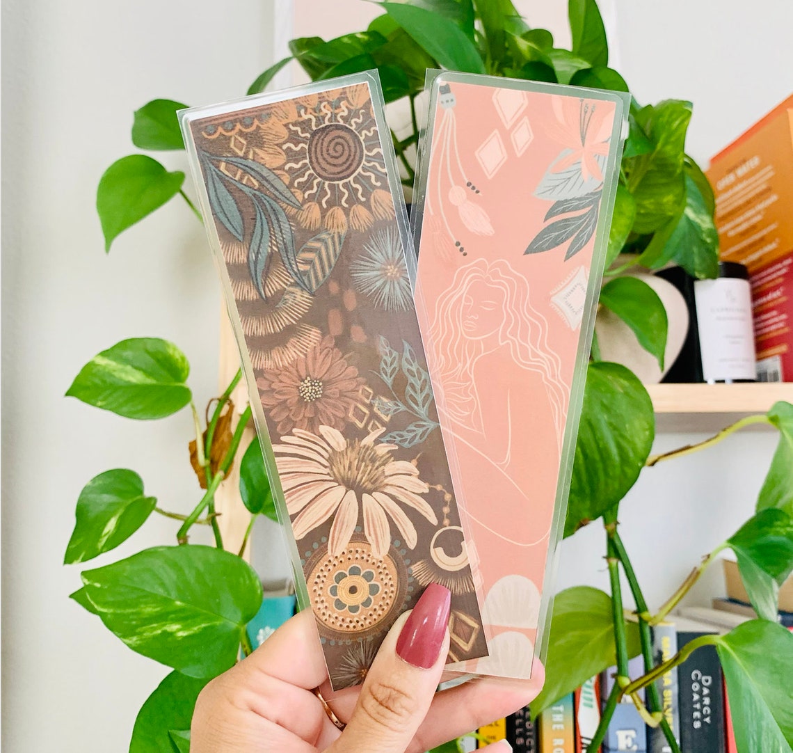 Boho Bookmarks Pattern Bookmarks Floral Bookmarks Book - Etsy