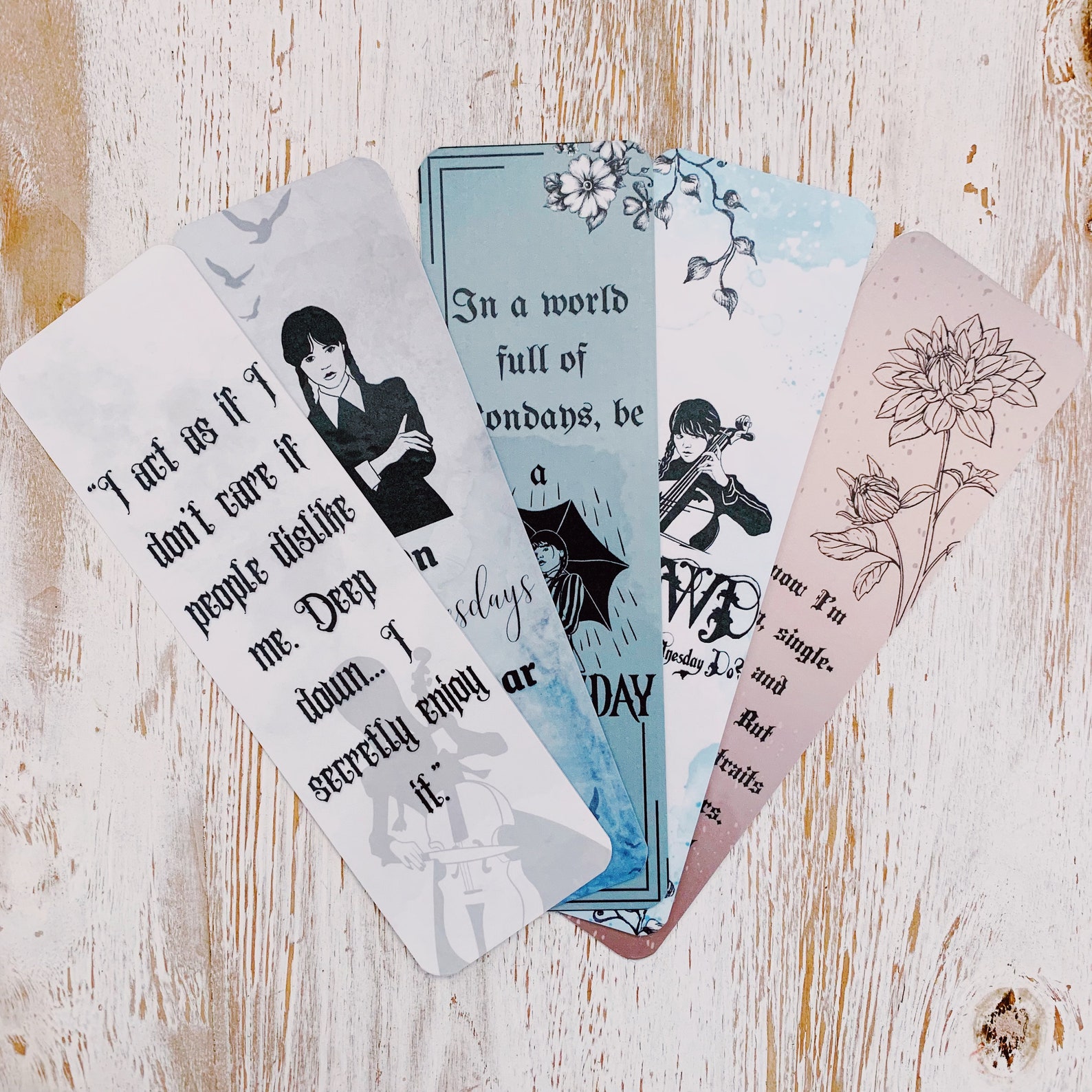 Wednesday Addams Bookmarks - Etsy