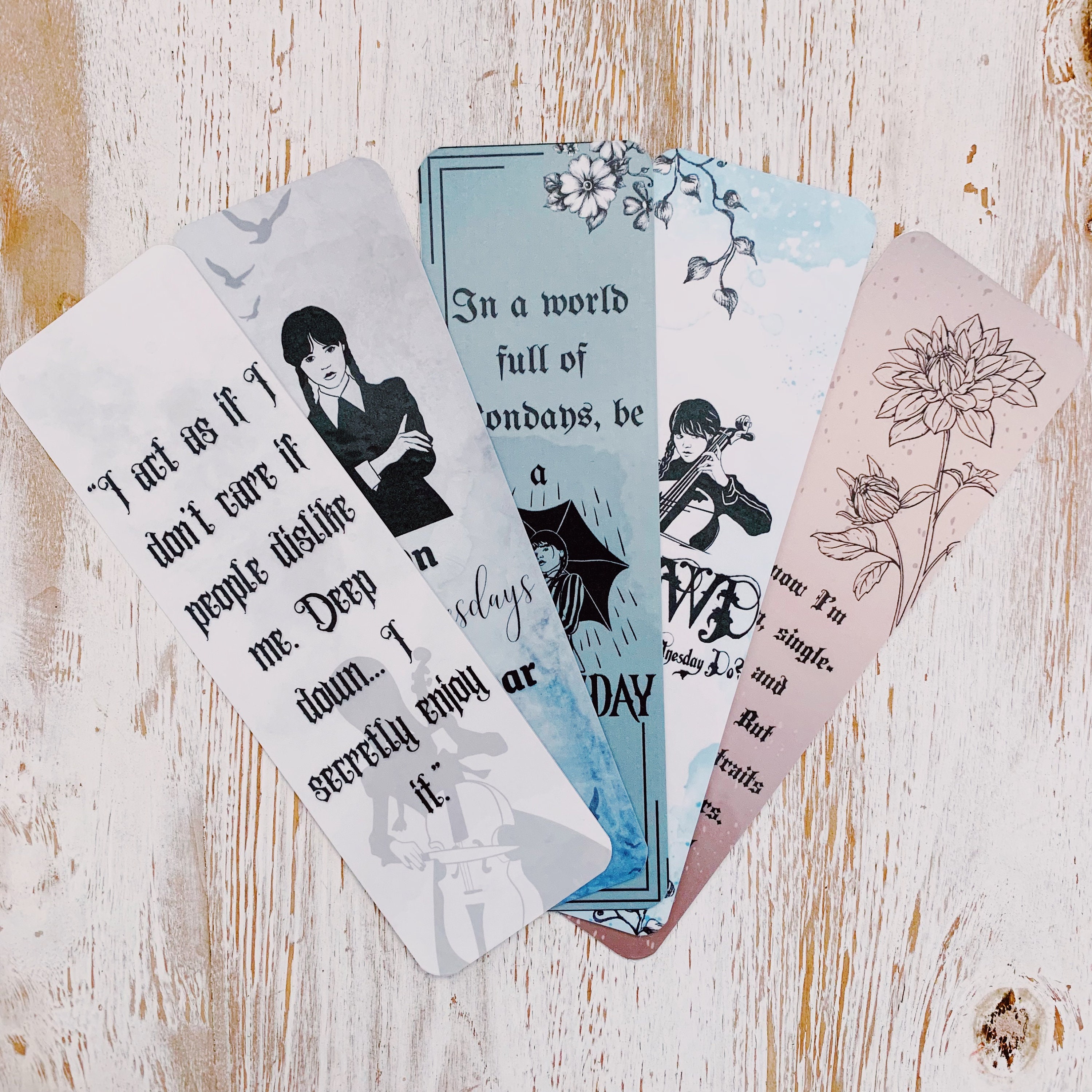 Wednesday Addams Bookmarks - Etsy
