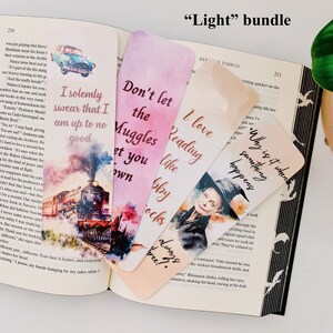 World of Magic Bookmarks L Wizarding World Bookmarks - Etsy