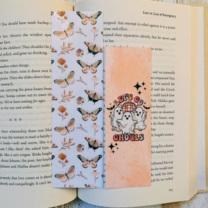 Retro Halloween Bookmarks L Hippie Ghost Bookmarks - Etsy