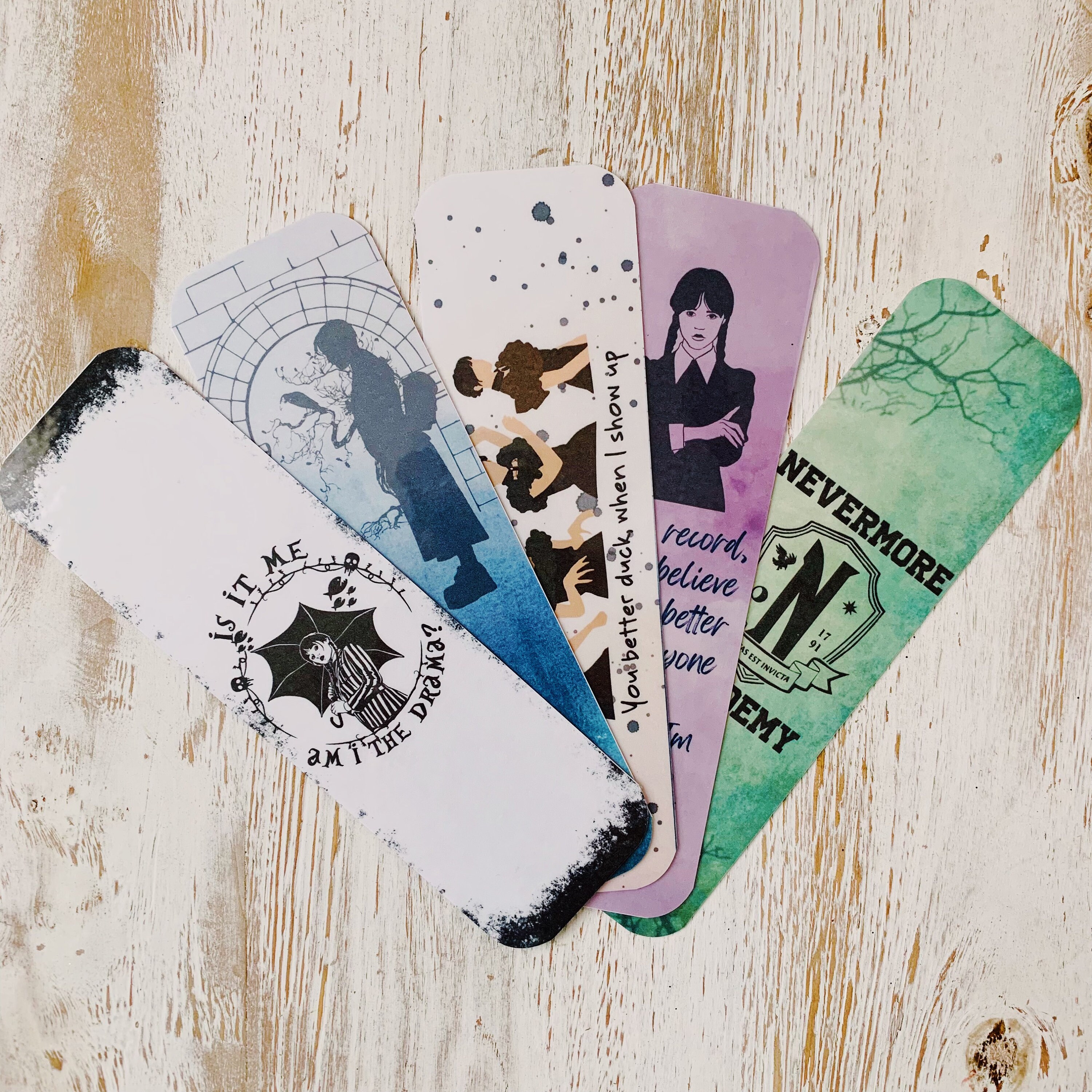 Wednesday Addams Bookmarks Part II - Etsy Israel