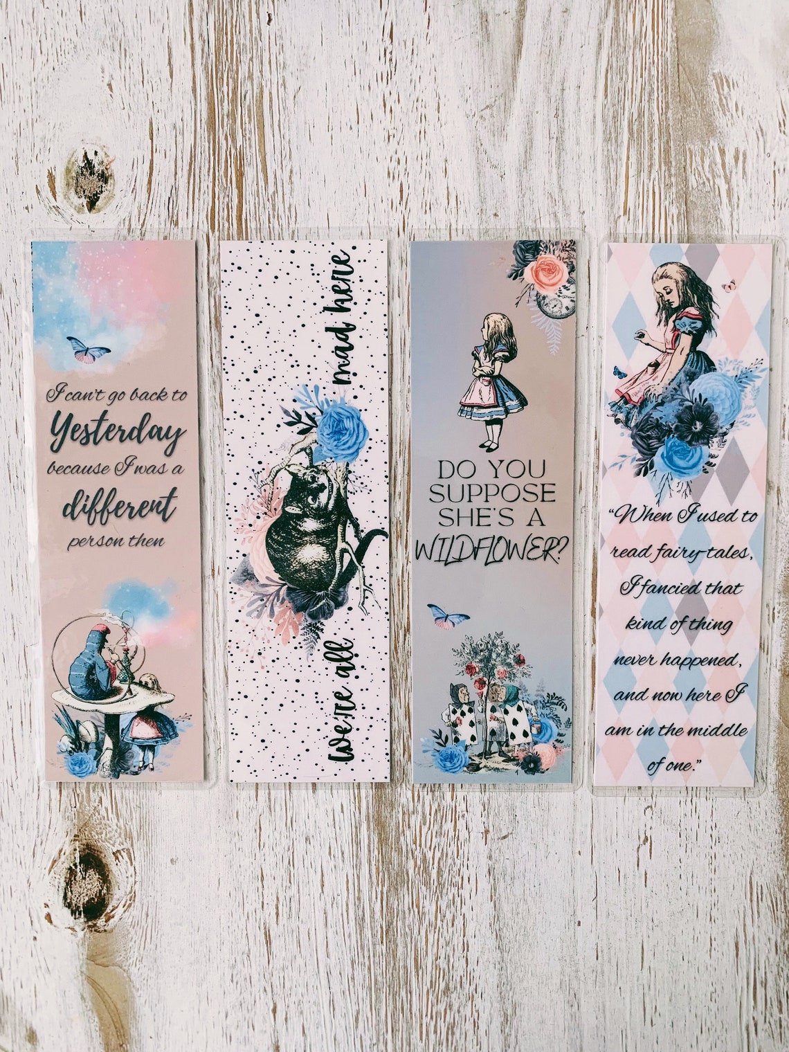 Alice in Wonderland Bookmark Set - Etsy