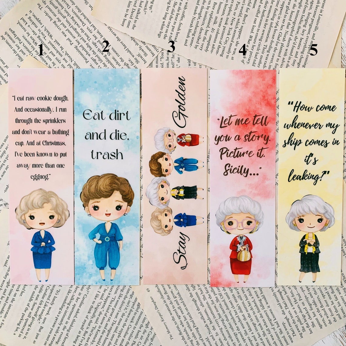 Golden Girls Inspired Bookmarks - Etsy