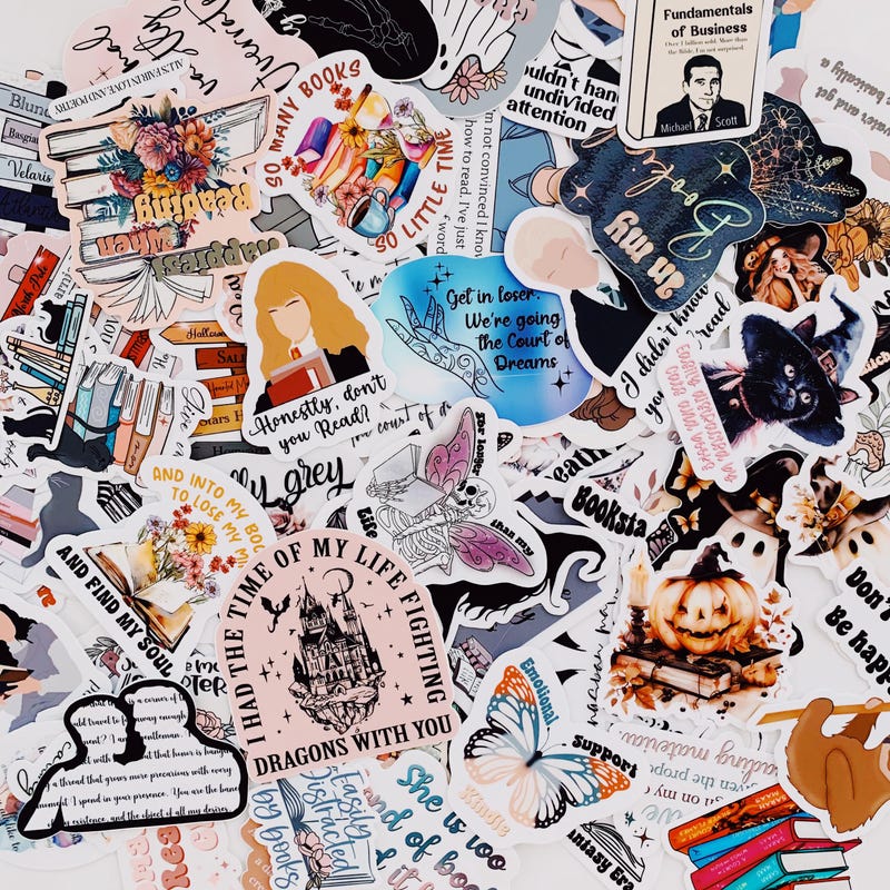 Bookish Stickers - Etsy