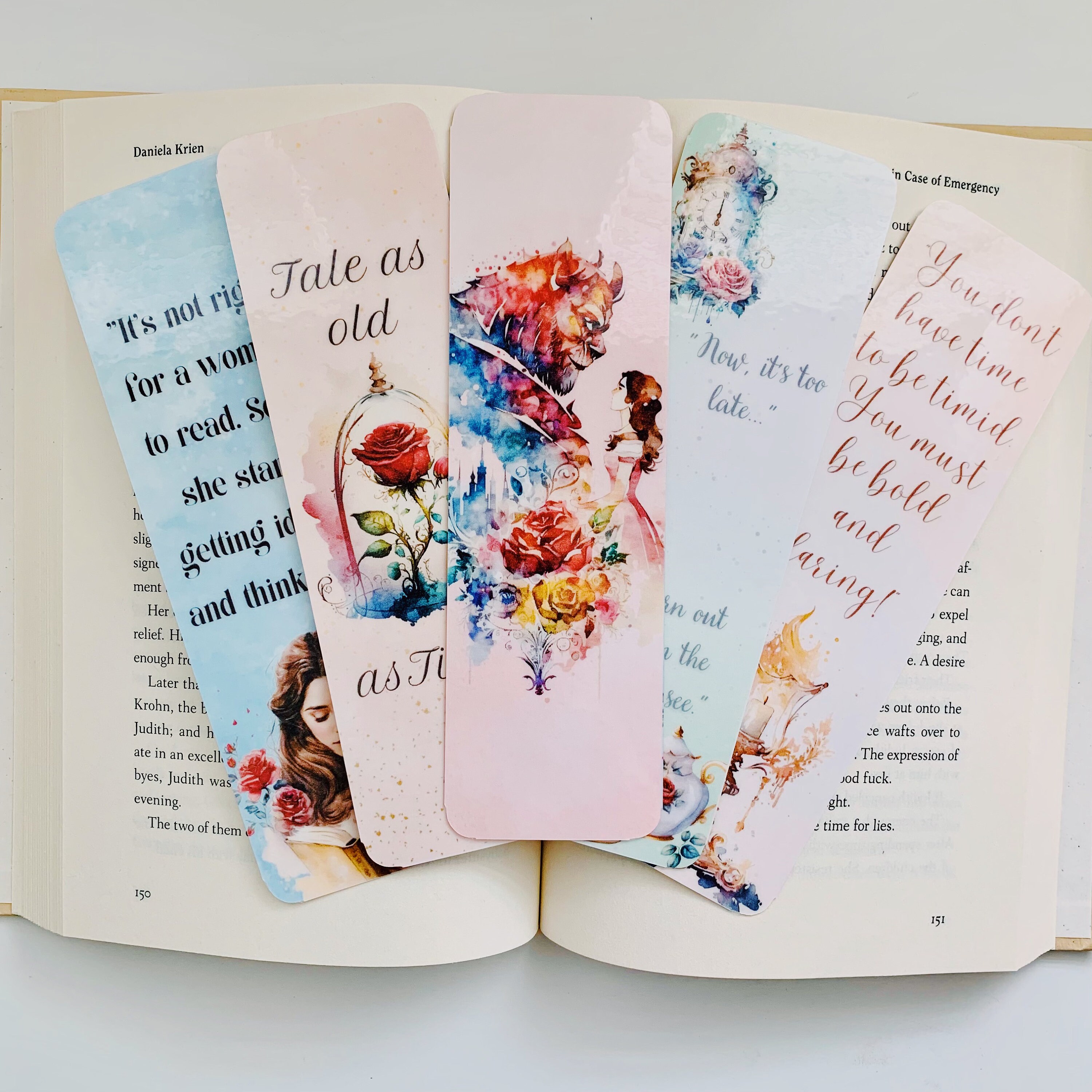 Tale as Old as Time Bookmarks L Fairytale Bookmarks - Etsy