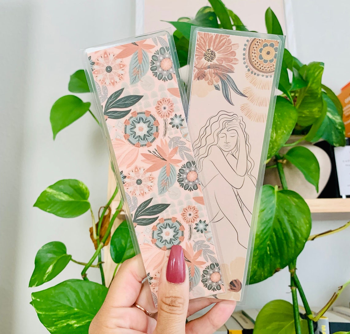 Boho Bookmarks Pattern Bookmarks Floral Bookmarks Book - Etsy
