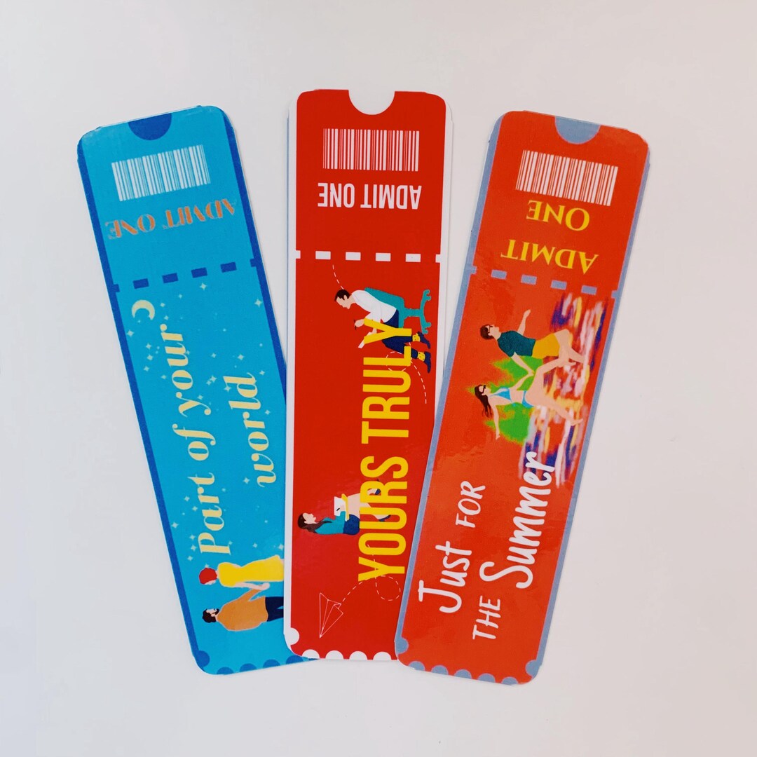 Romance Reader Ticket Bookmarks - Etsy