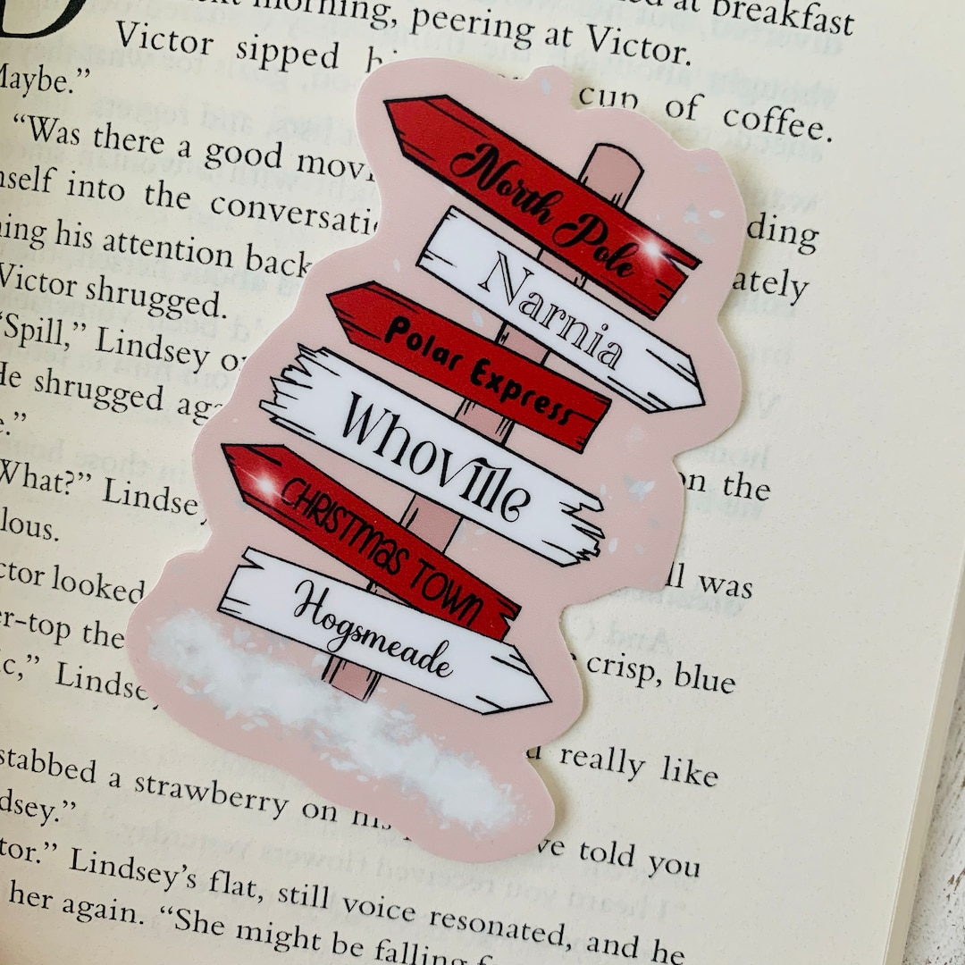 Christmas Directional Sign Sticker L Holiday Stickers - Etsy