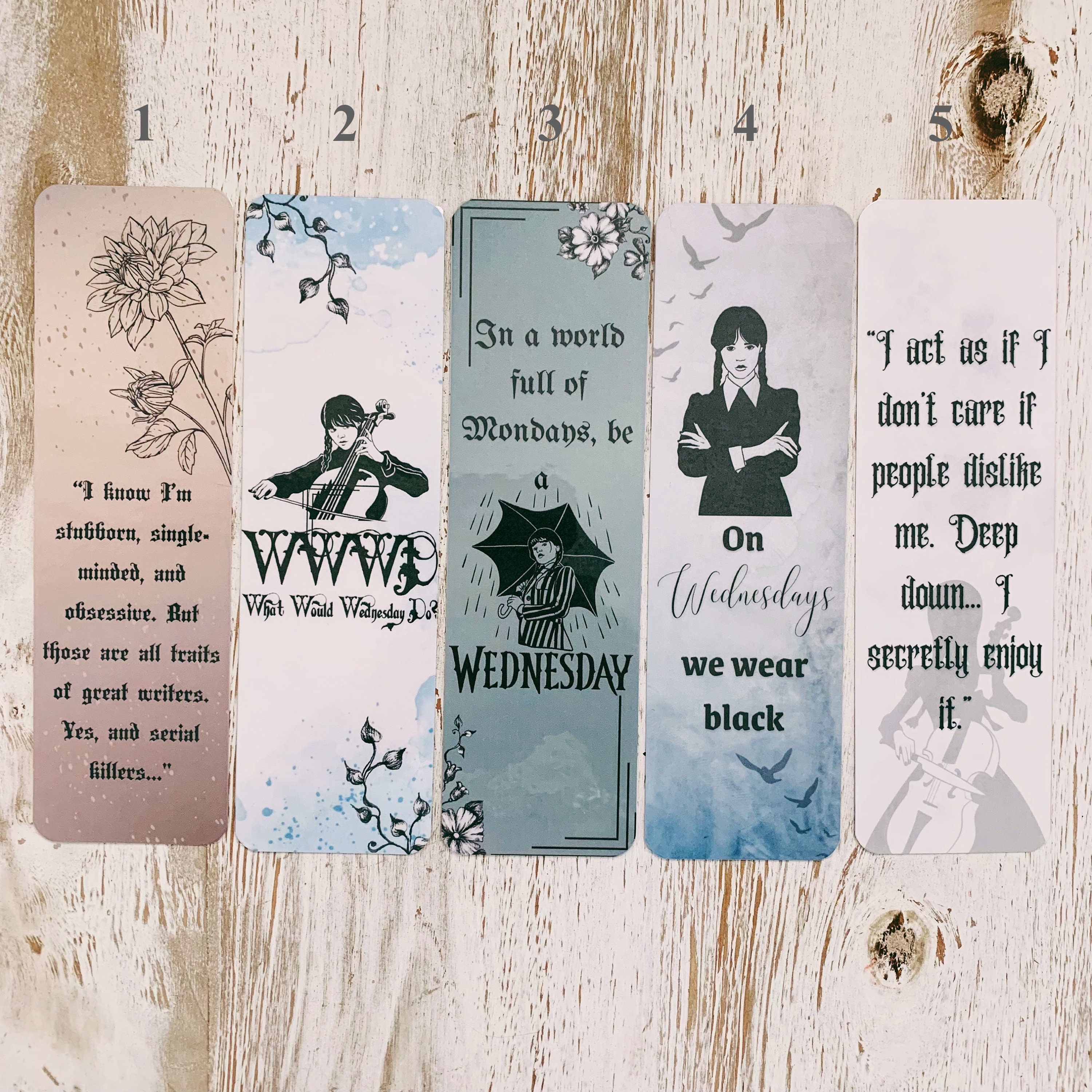 Wednesday Addams Bookmarks - Etsy