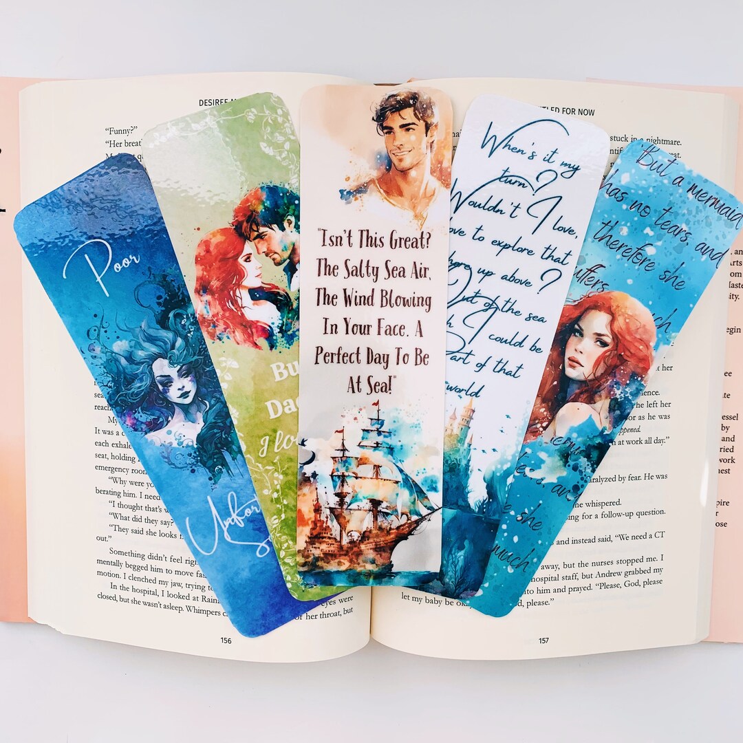 Mermaid & Sea Themed Bookmarks - Etsy