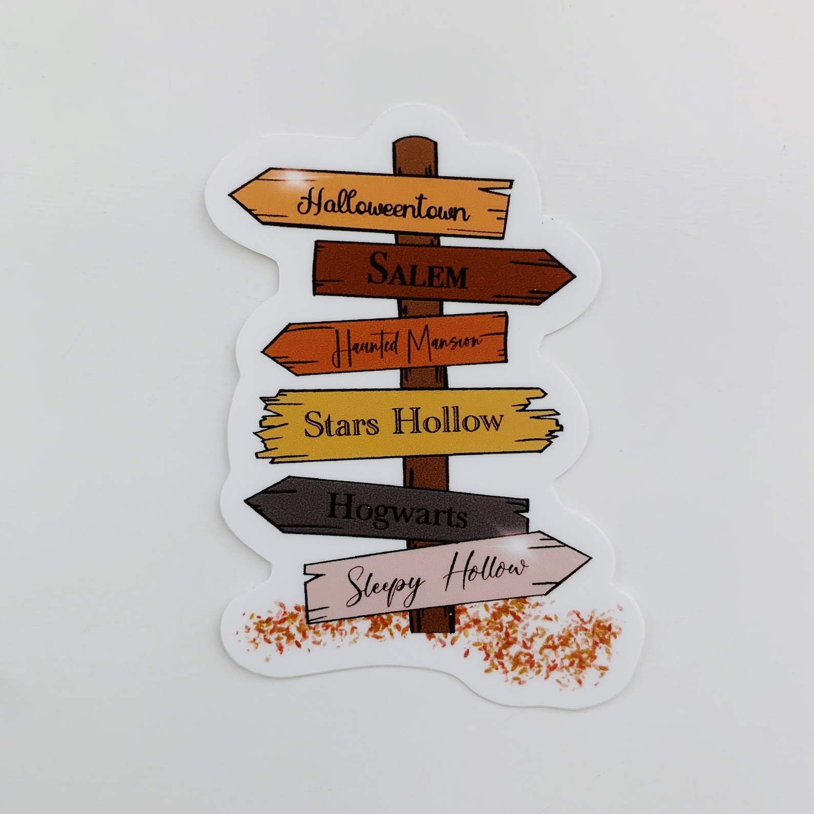 Fall Inspired Places Sign Sticker - Etsy