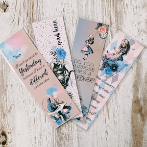 Alice in Wonderland Bookmark Set - Etsy
