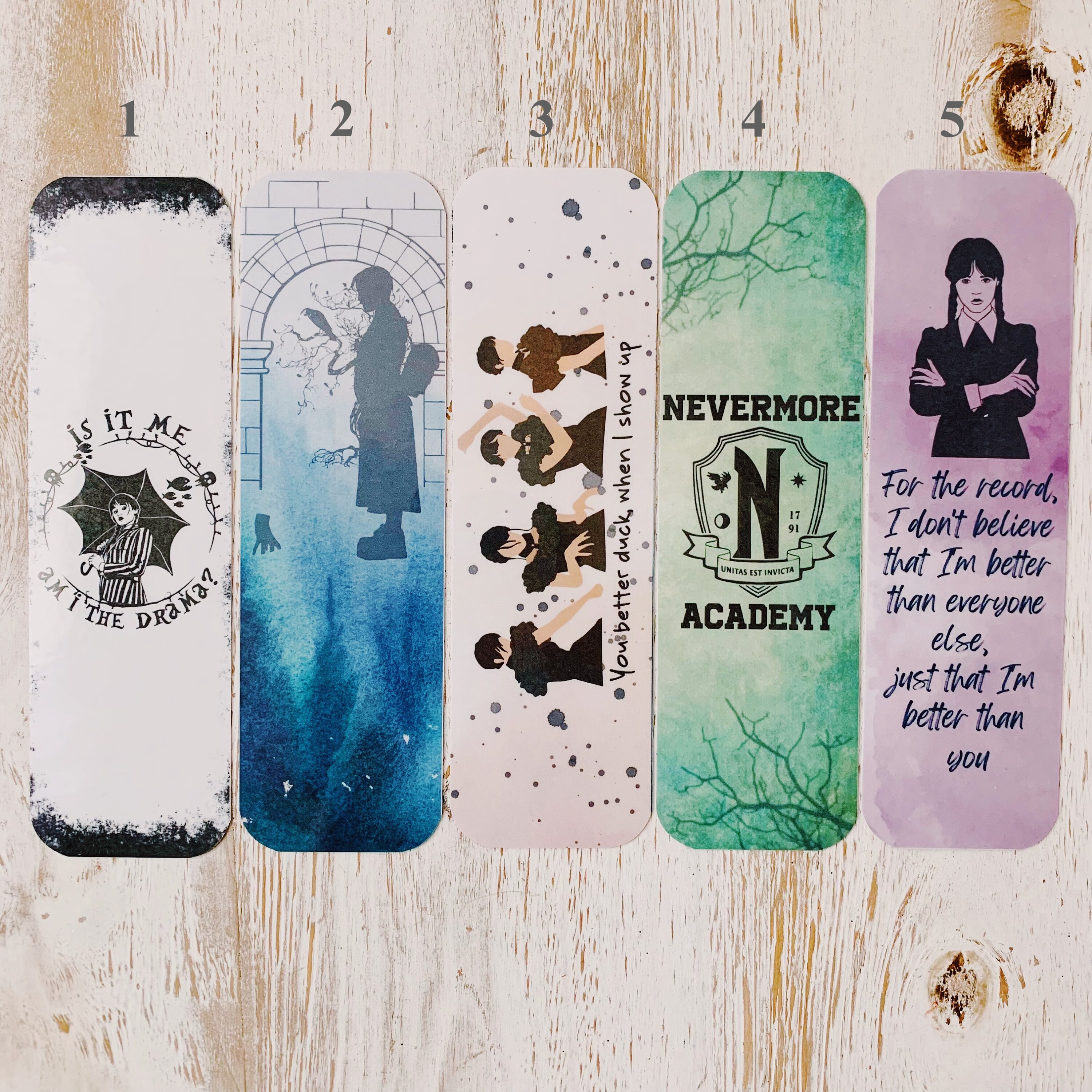 Wednesday Addams Bookmarks Part II - Etsy