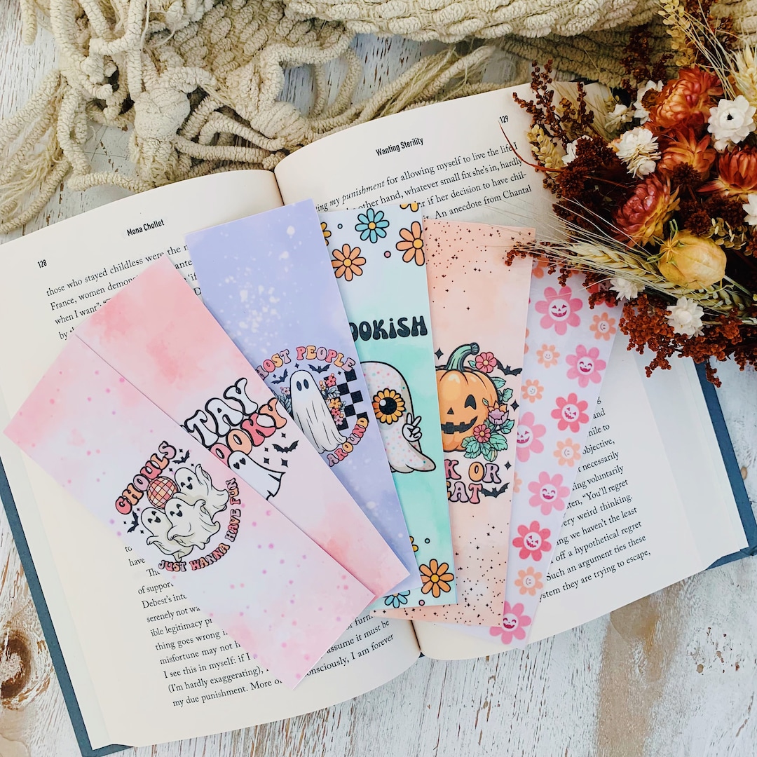 Cute Retro Halloween Bookmarks - Etsy