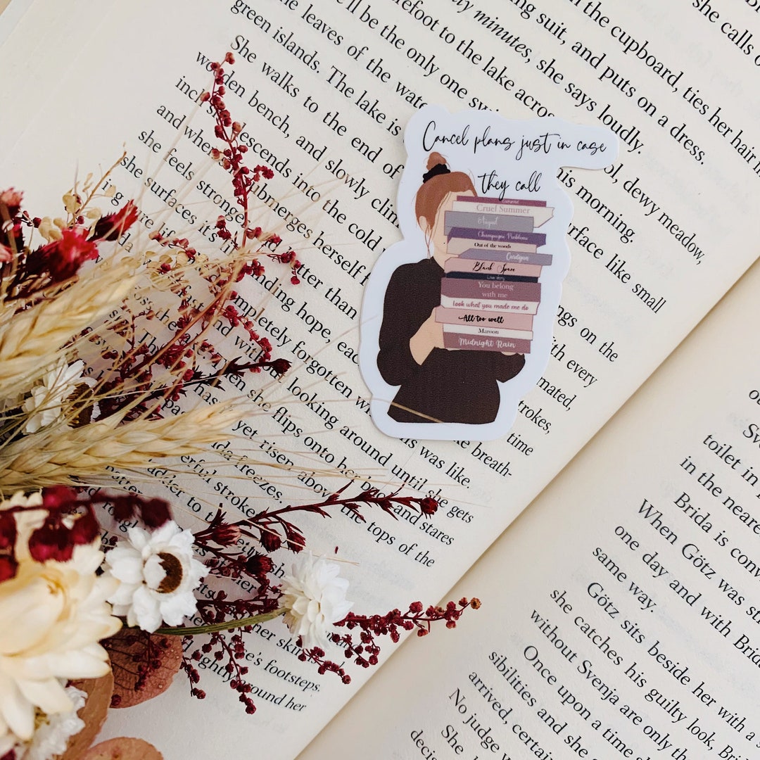 Reader Girl Sticker - Etsy