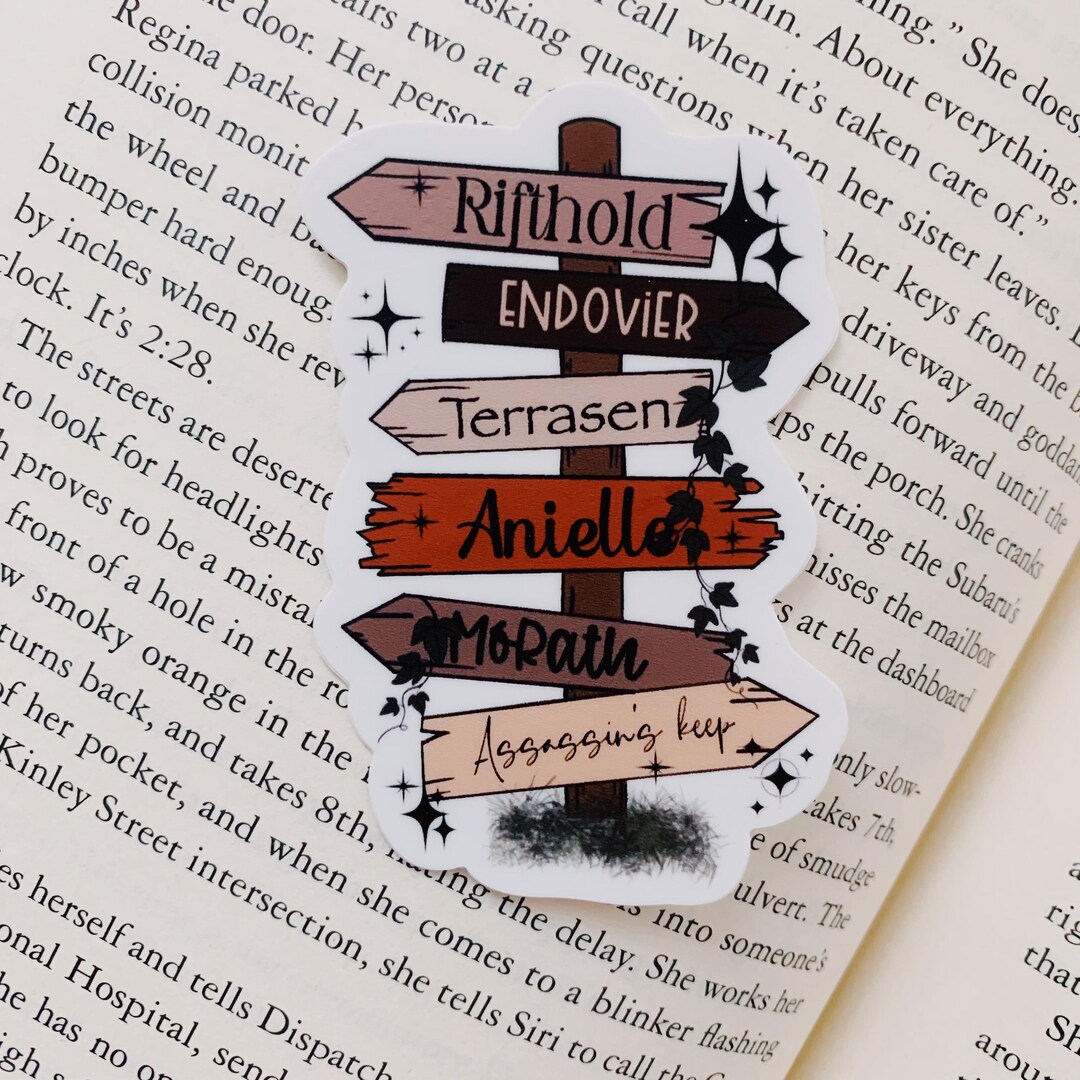 TOG Fantasy Directional Sign Sticker L Reader Sticker - Etsy