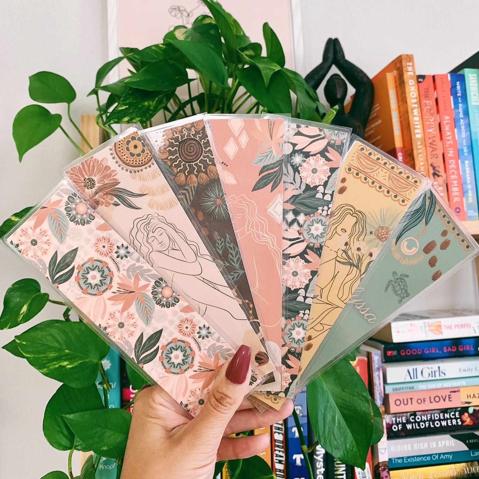 Boho Bookmarks Pattern Bookmarks Floral Bookmarks Book - Etsy