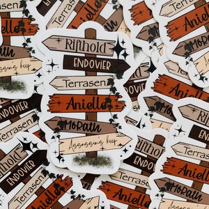 TOG Fantasy Directional Sign Sticker L Reader Sticker - Etsy