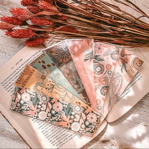 Boho Bookmarks Pattern Bookmarks Floral Bookmarks Book - Etsy