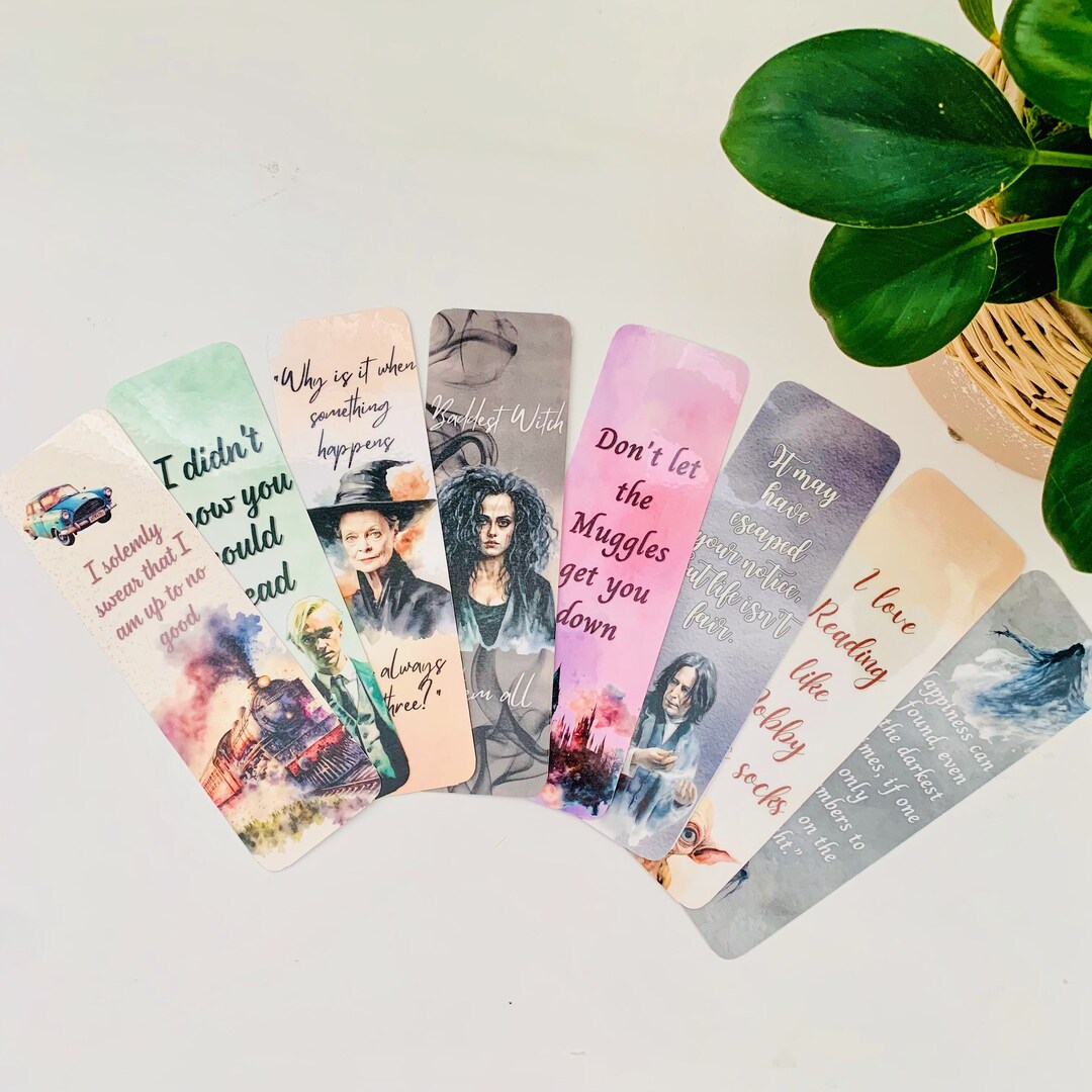 World of Magic Bookmarks L Wizarding World Bookmarks - Etsy