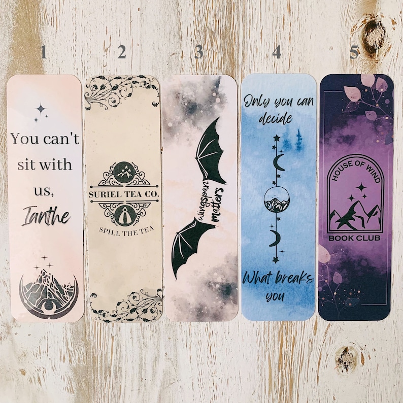 ACOTAR Inspired Bookmarks Sarah J. Maas Bookmarks - Etsy