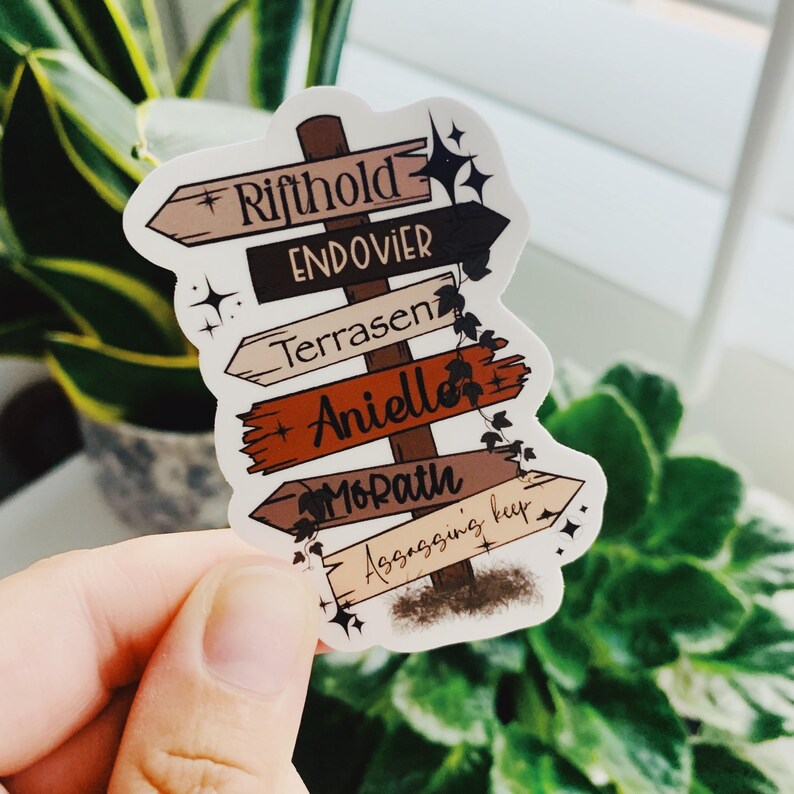 TOG Fantasy Directional Sign Sticker L Reader Sticker - Etsy