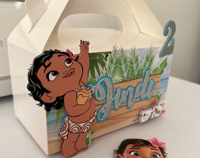 Personalised Moana Party Boxes, Personalised Childrens Party Boxes ...