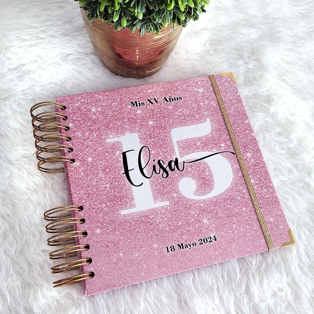 Libro de firmas para XV años - Tonos Rosa - Quinceañeras - Libro de ...