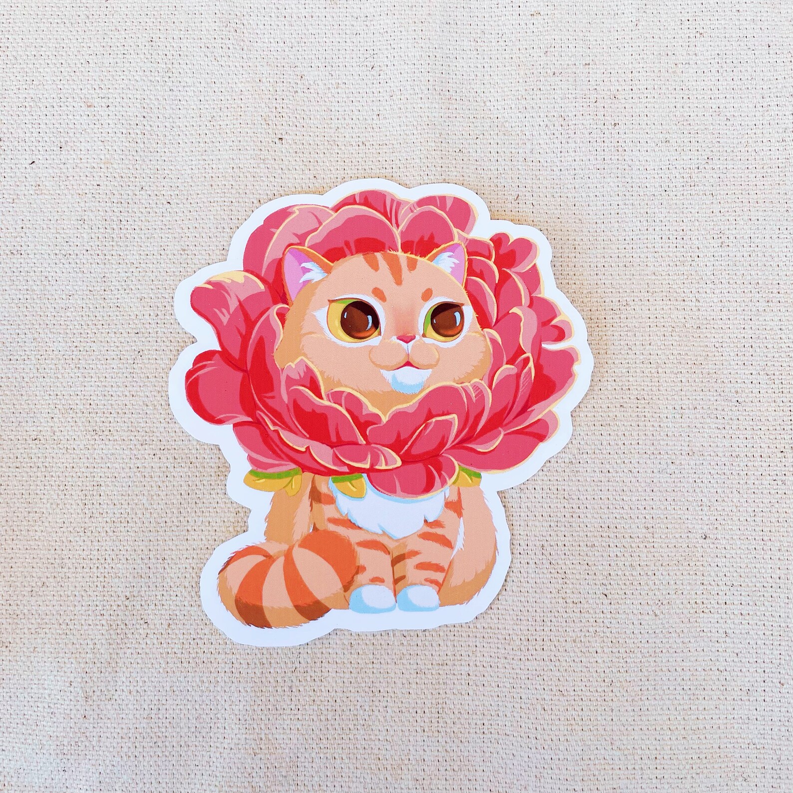 Floral Cat Sticker/ Waterproof Sticker/ Weatherproof/ Cute - Etsy