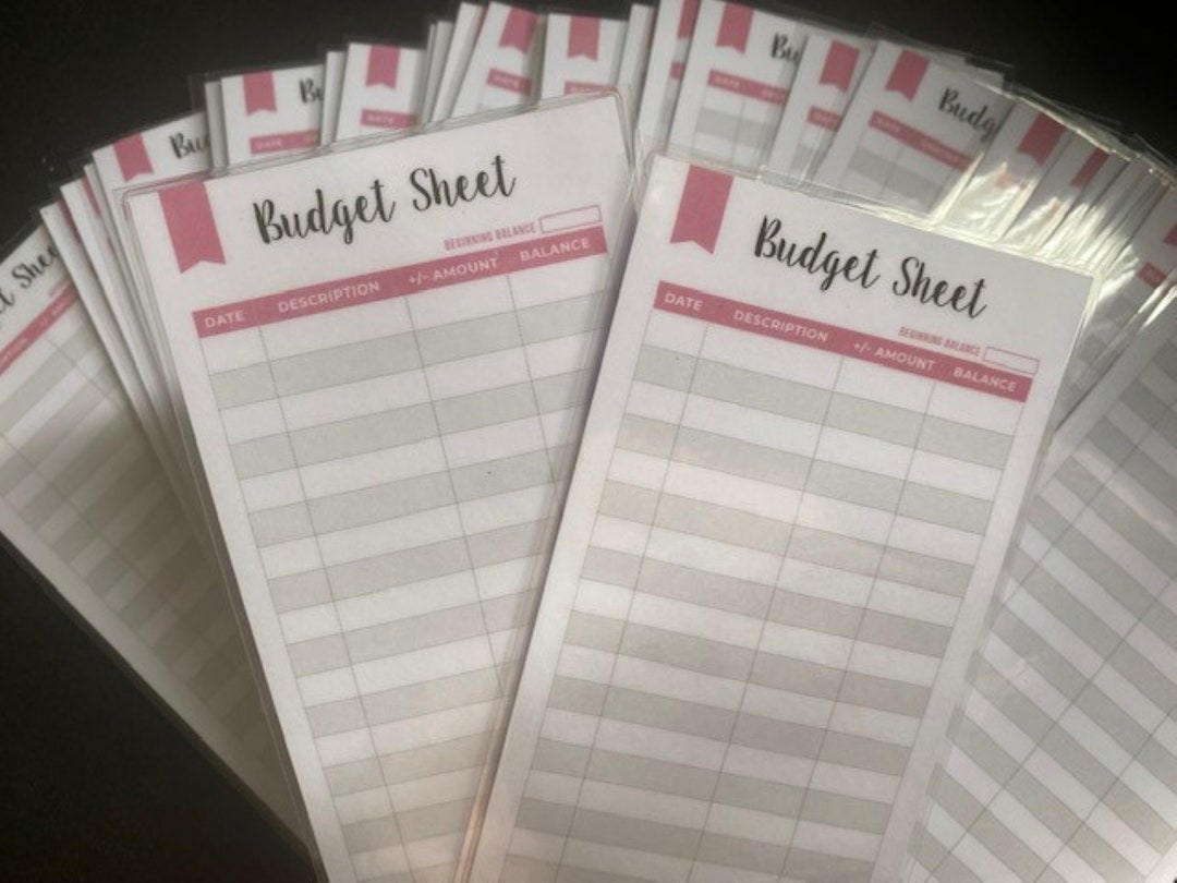 Budget Trackers-reusable Laminated-set of 10 - Etsy