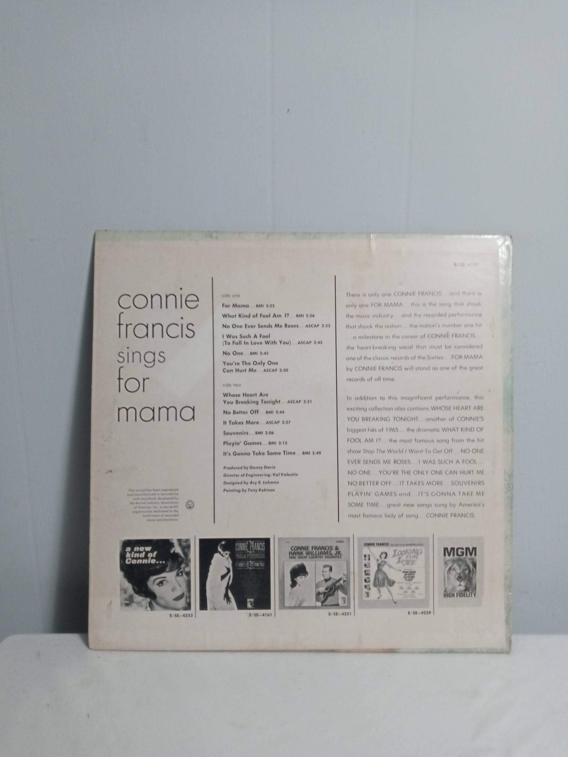 Connie Francis / Sings for Mama / 1965 - Etsy