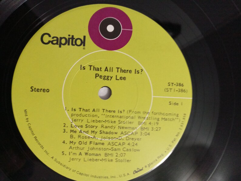 Peggy Lee / is That All There Is / 1962 - Etsy